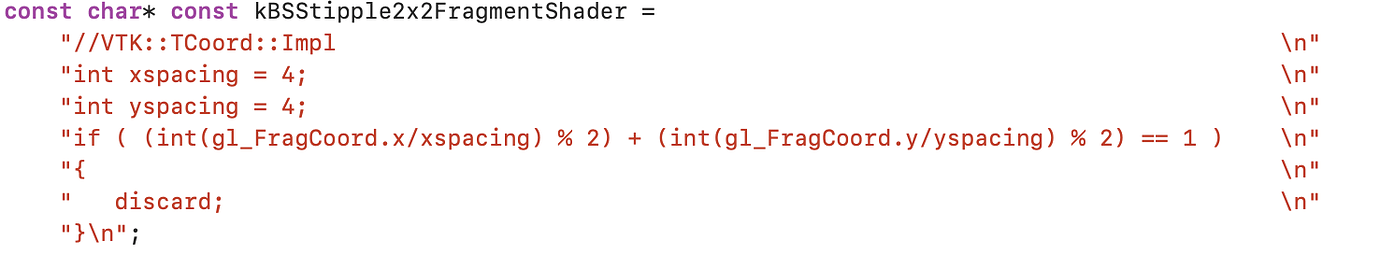 Drawing perfectly uniform stipple lines. - Support - VTK